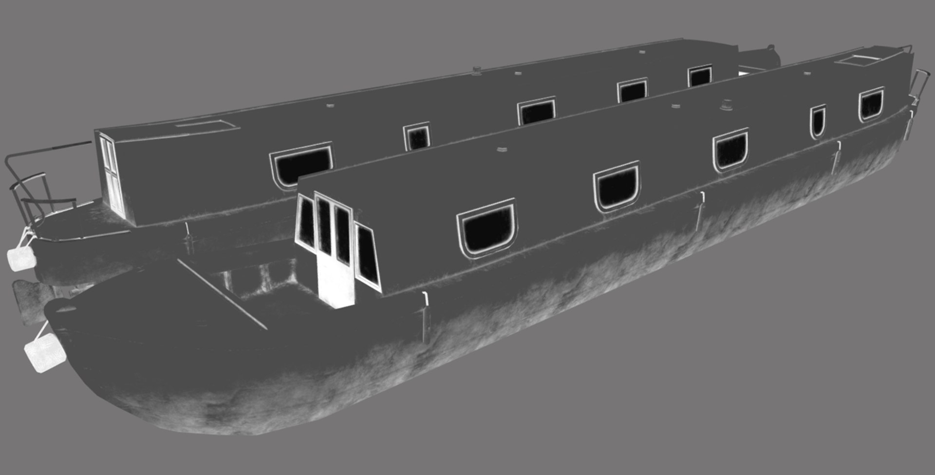3D narrow narrowboat boat - TurboSquid 1611306
