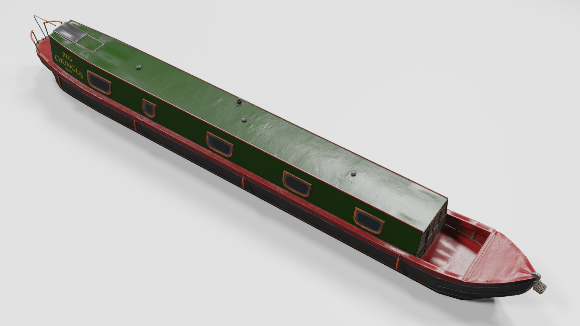 3D Narrow Narrowboat Boat - TurboSquid 1611306