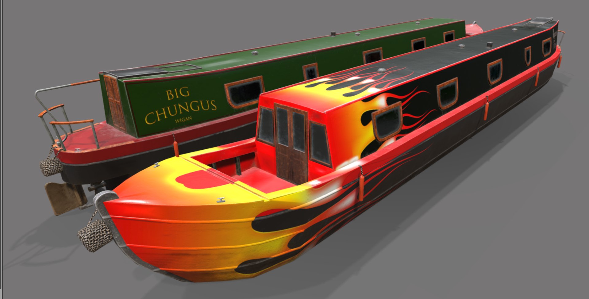3D Narrow Narrowboat Boat - TurboSquid 1611306