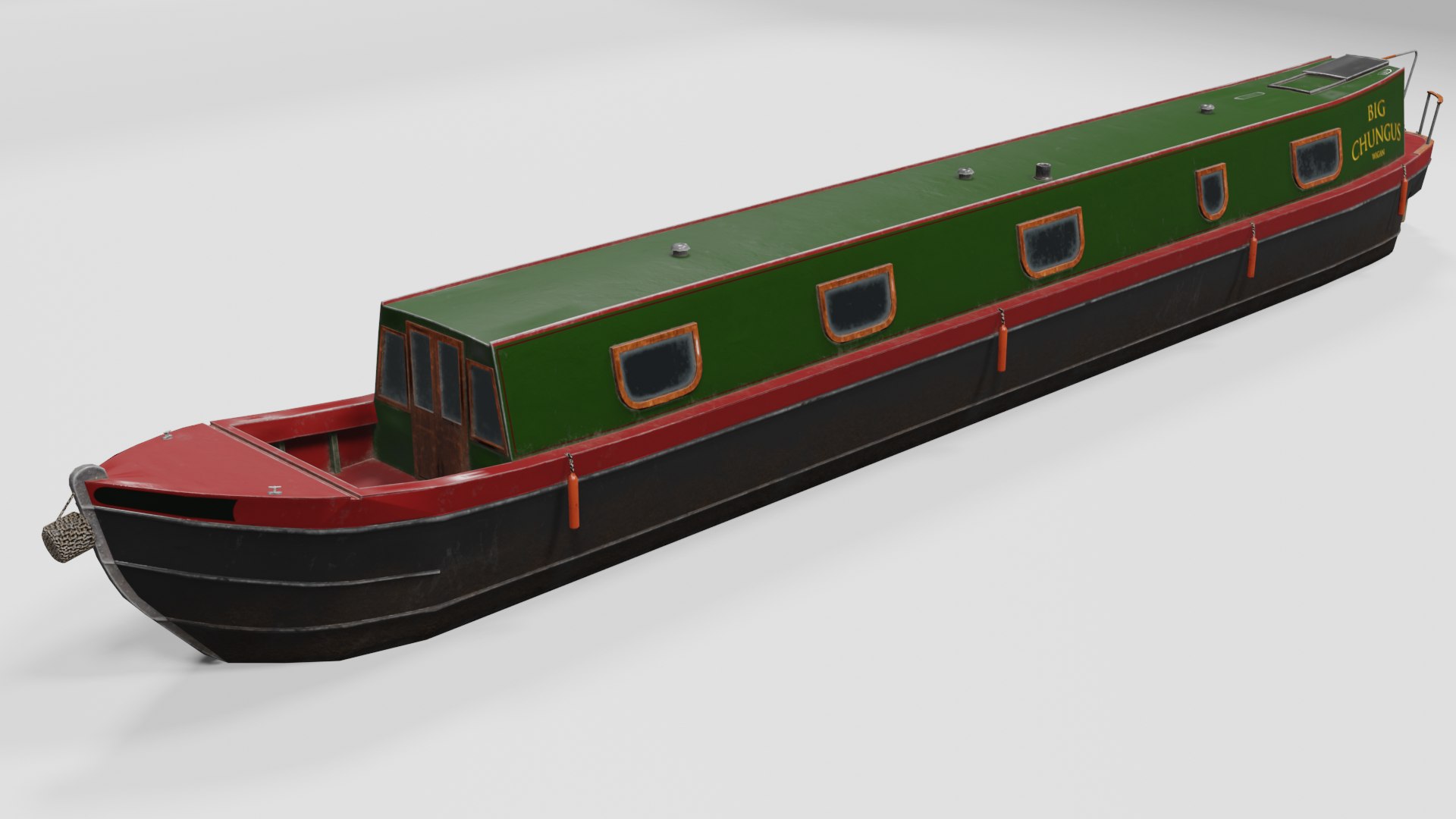 3D Narrow Narrowboat Boat - TurboSquid 1611306