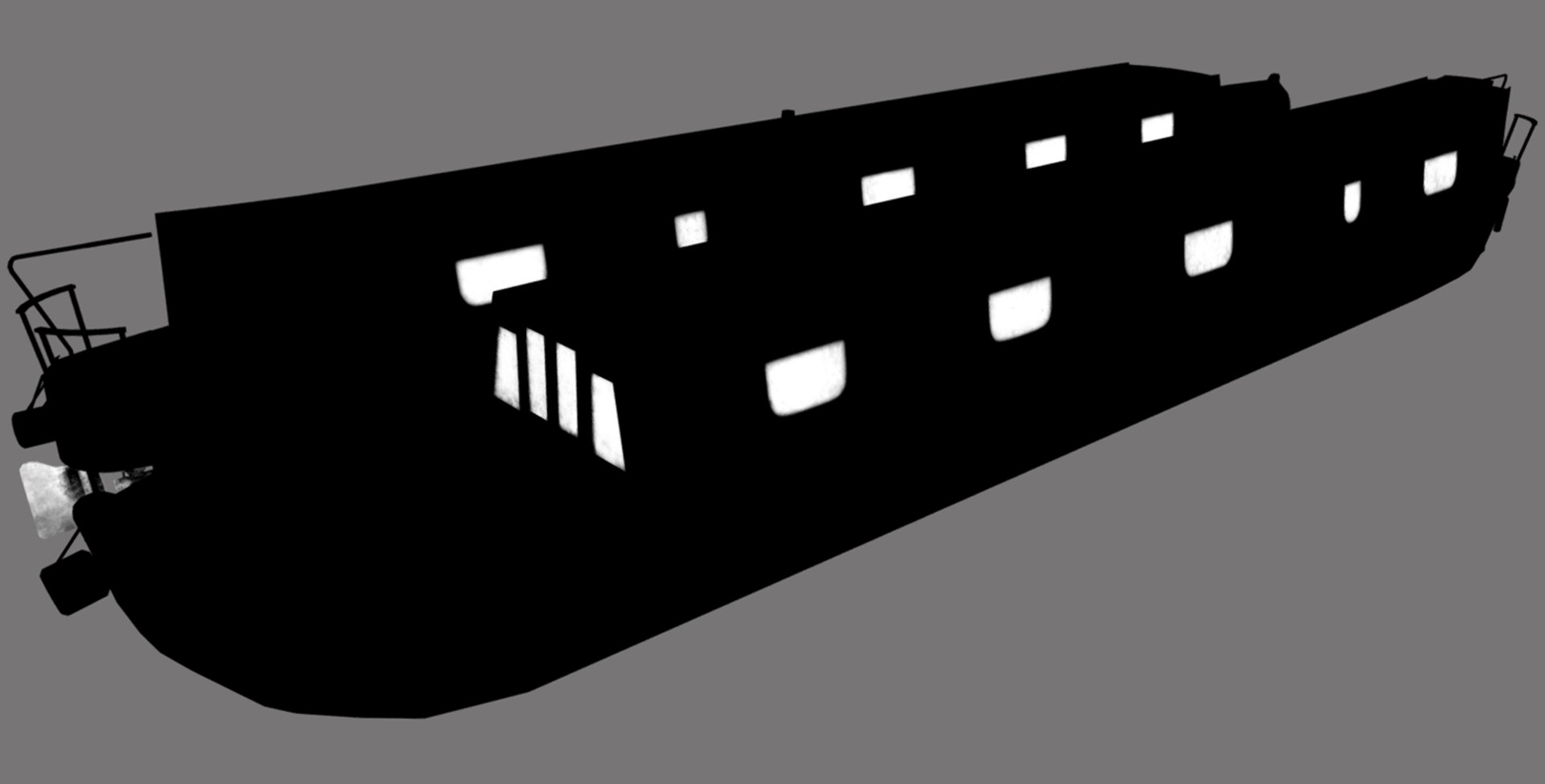 3D narrow narrowboat boat - TurboSquid 1611306