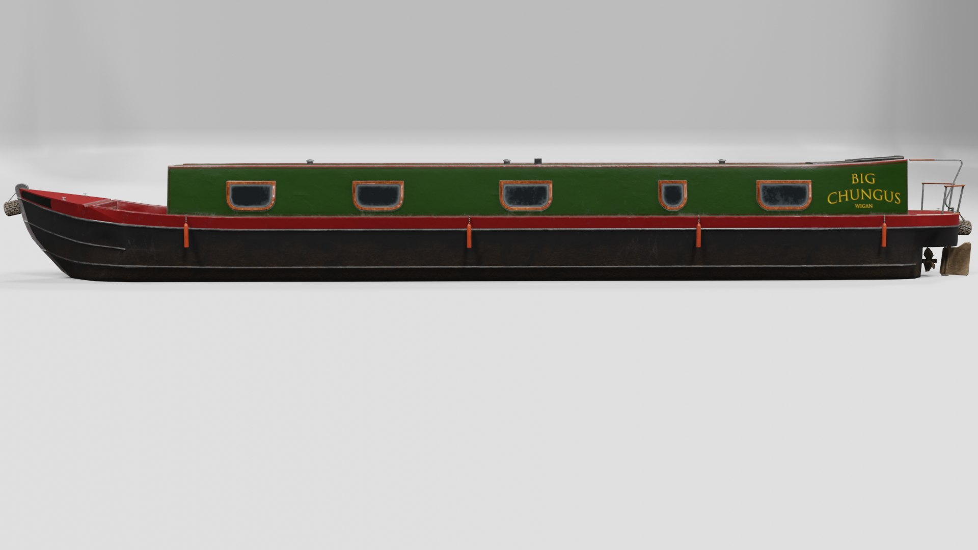 3D Narrow Narrowboat Boat - TurboSquid 1611306