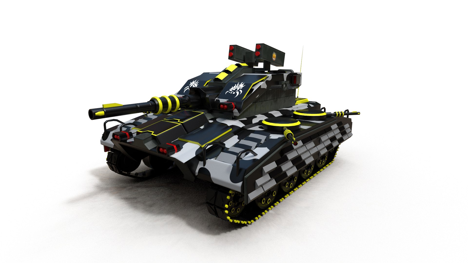 3D model Heavy Army Tank X3 with 4K PBR Texture - TurboSquid 2158363