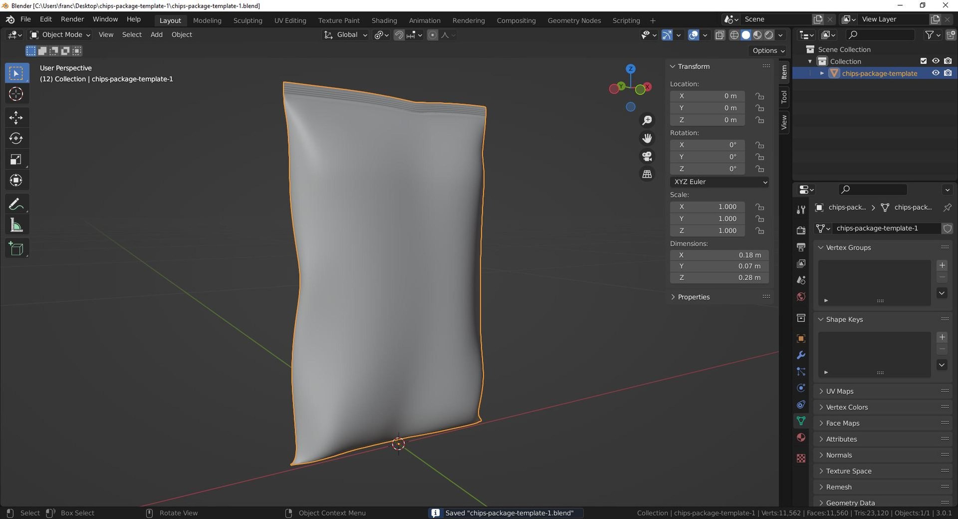 3D Chips Package Template 1 Model - TurboSquid 1868686