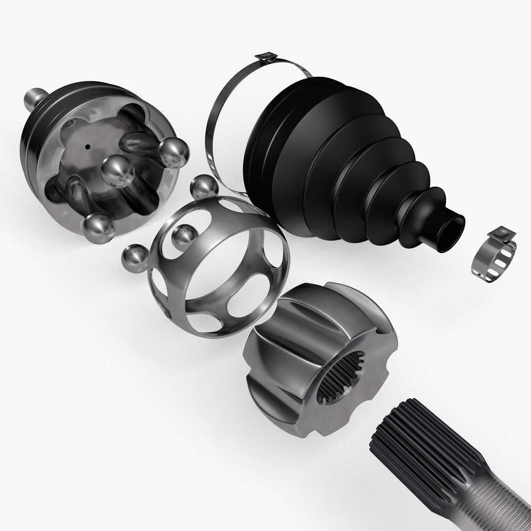3d model driveshaft cv-joints