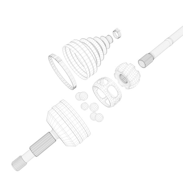 3d model driveshaft cv-joints