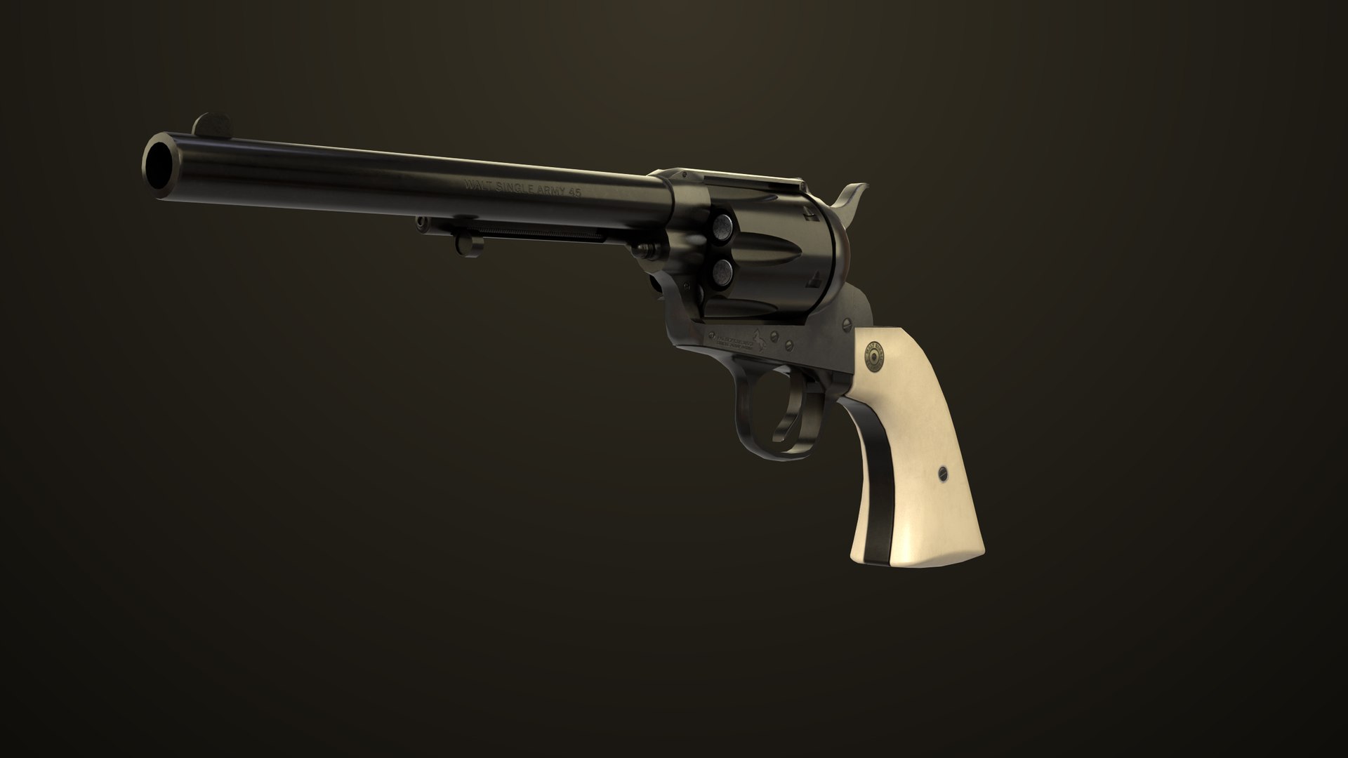 3D Revolver 03 Model Colt Black All PBR Unity UE Textures - TurboSquid ...