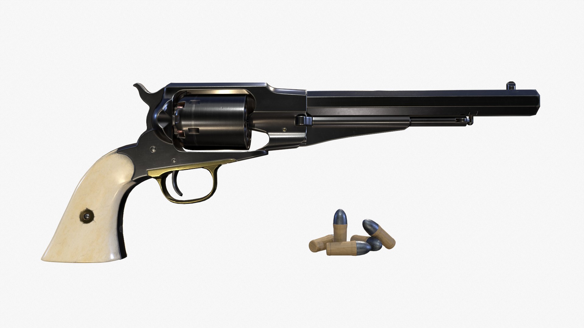 Remington New Model 1858 Model - TurboSquid 1962517