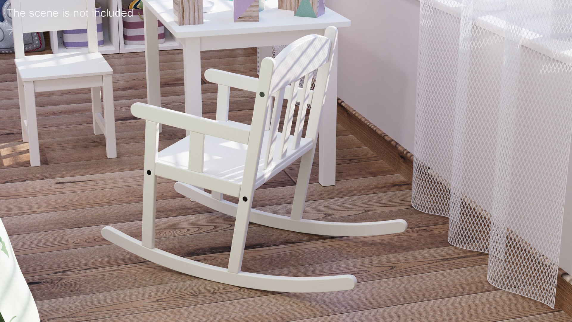 Rocking Chair For Children Room IKEA SUNDVIK White 3D - TurboSquid 2136754
