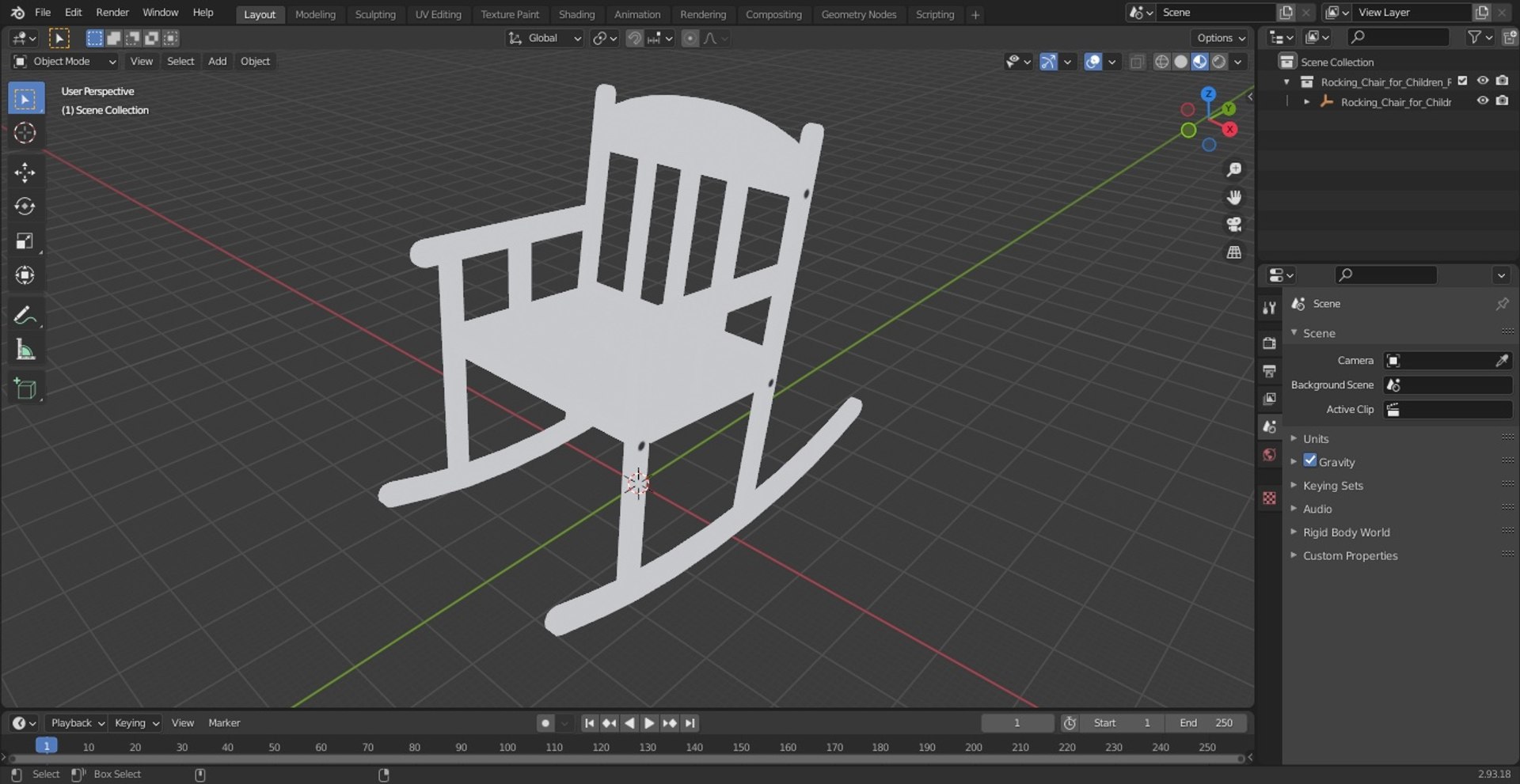 Rocking Chair For Children Room IKEA SUNDVIK White 3D - TurboSquid 2136754