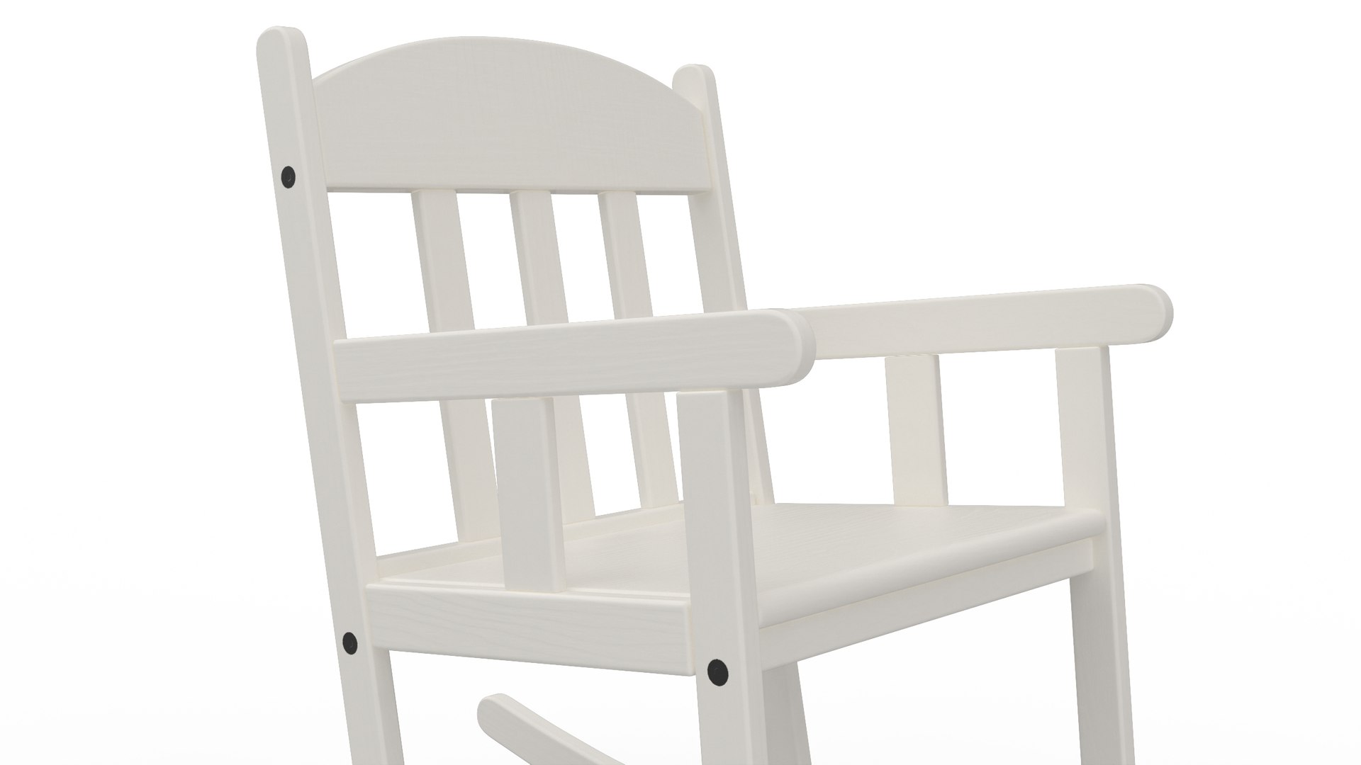 Rocking Chair For Children Room IKEA SUNDVIK White 3D - TurboSquid 2136754