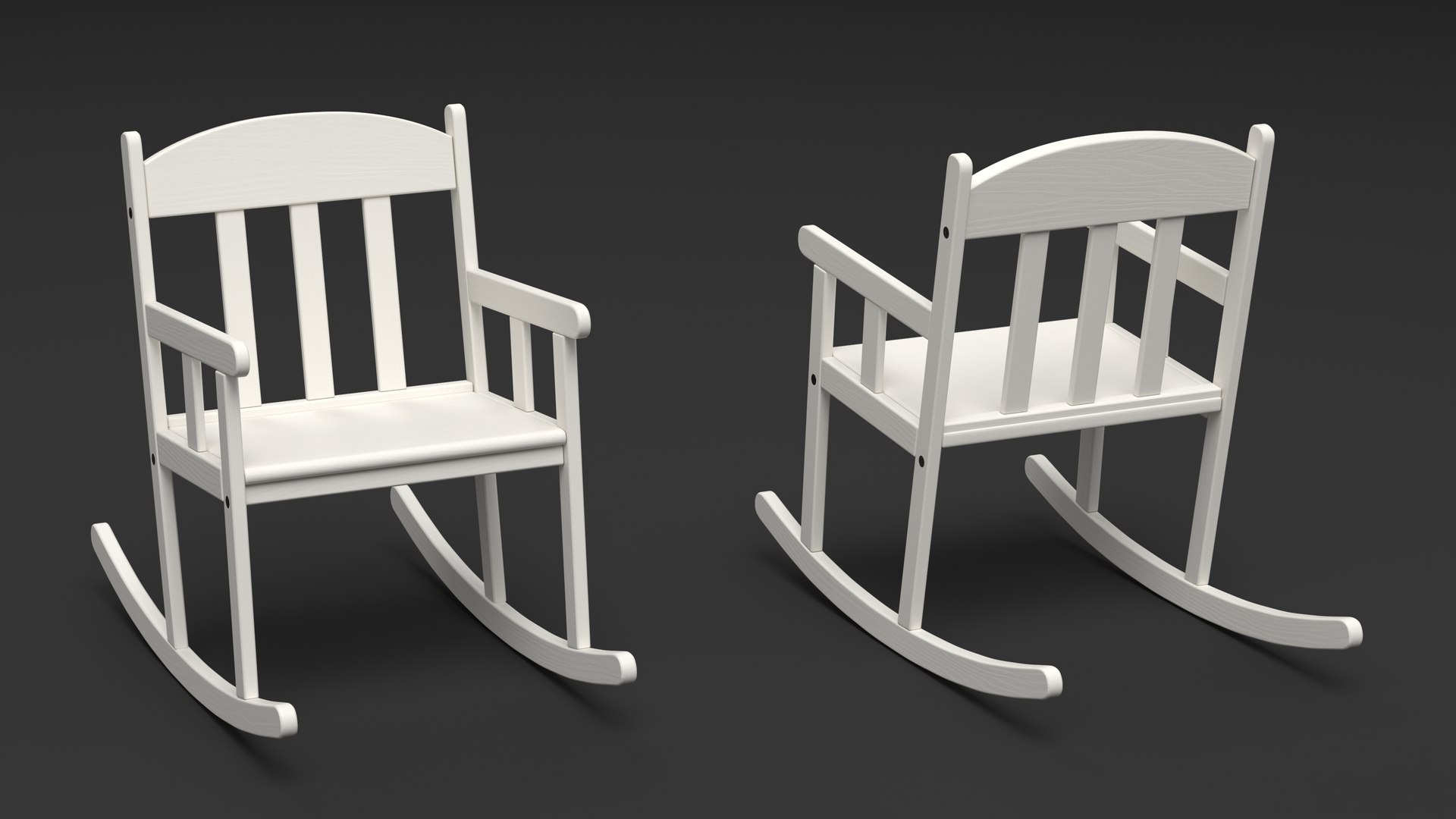 Rocking Chair For Children Room IKEA SUNDVIK White 3D - TurboSquid 2136754