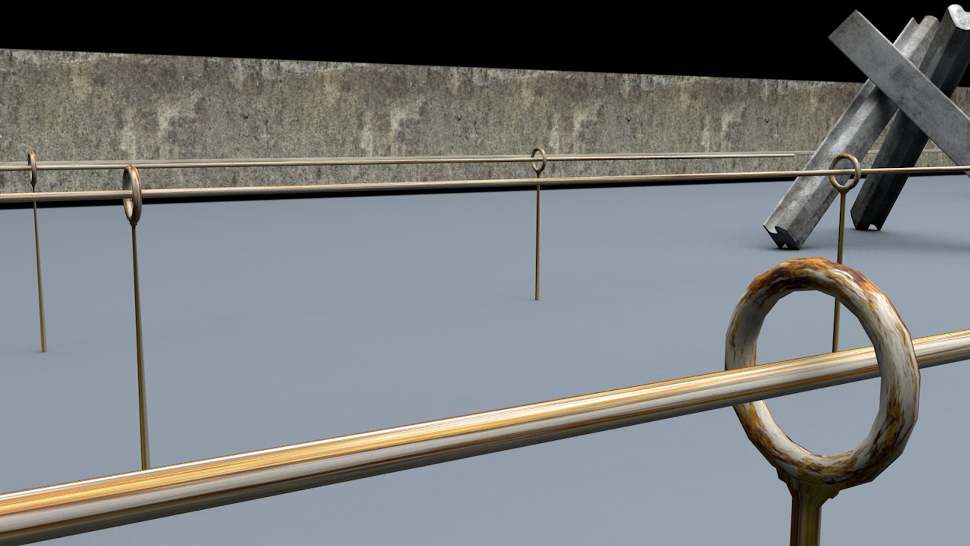 Berlin Wall Trap Elements 3d Model