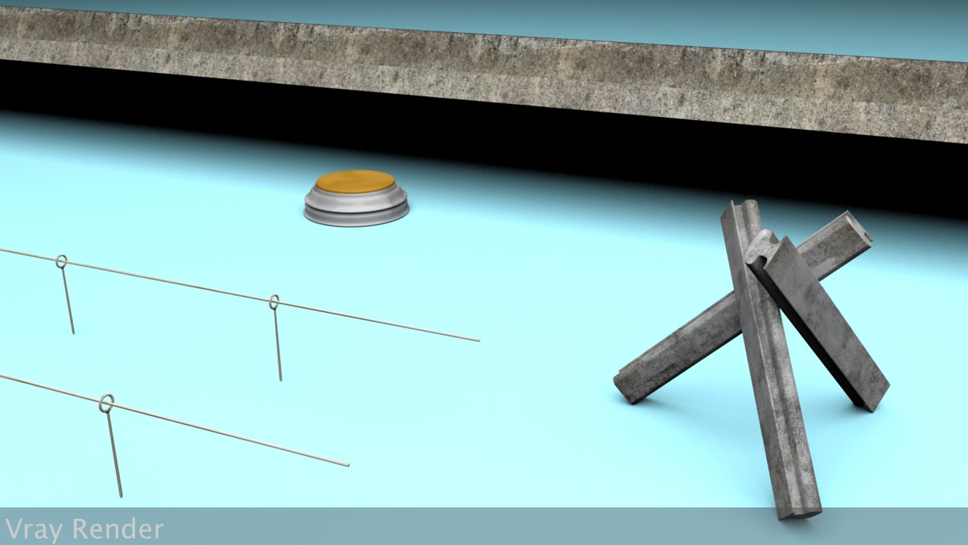 Berlin Wall Trap Elements 3d Model