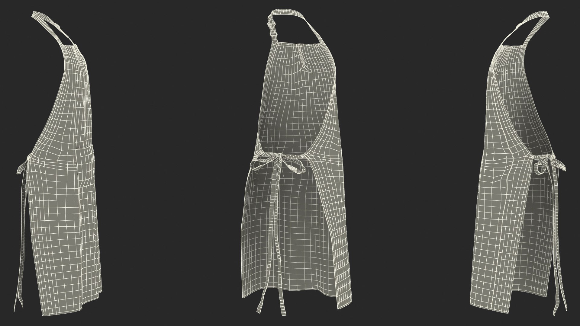 Men Striped Cooking Apron 3D model - TurboSquid 1816246