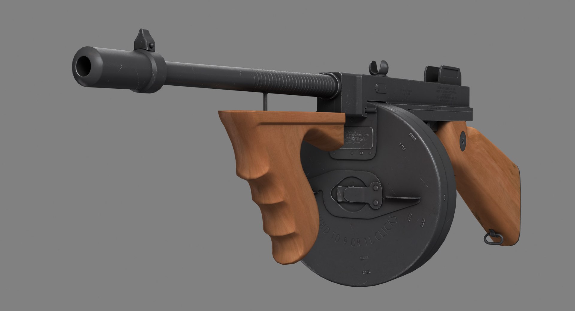 3d Model Tommy Gun