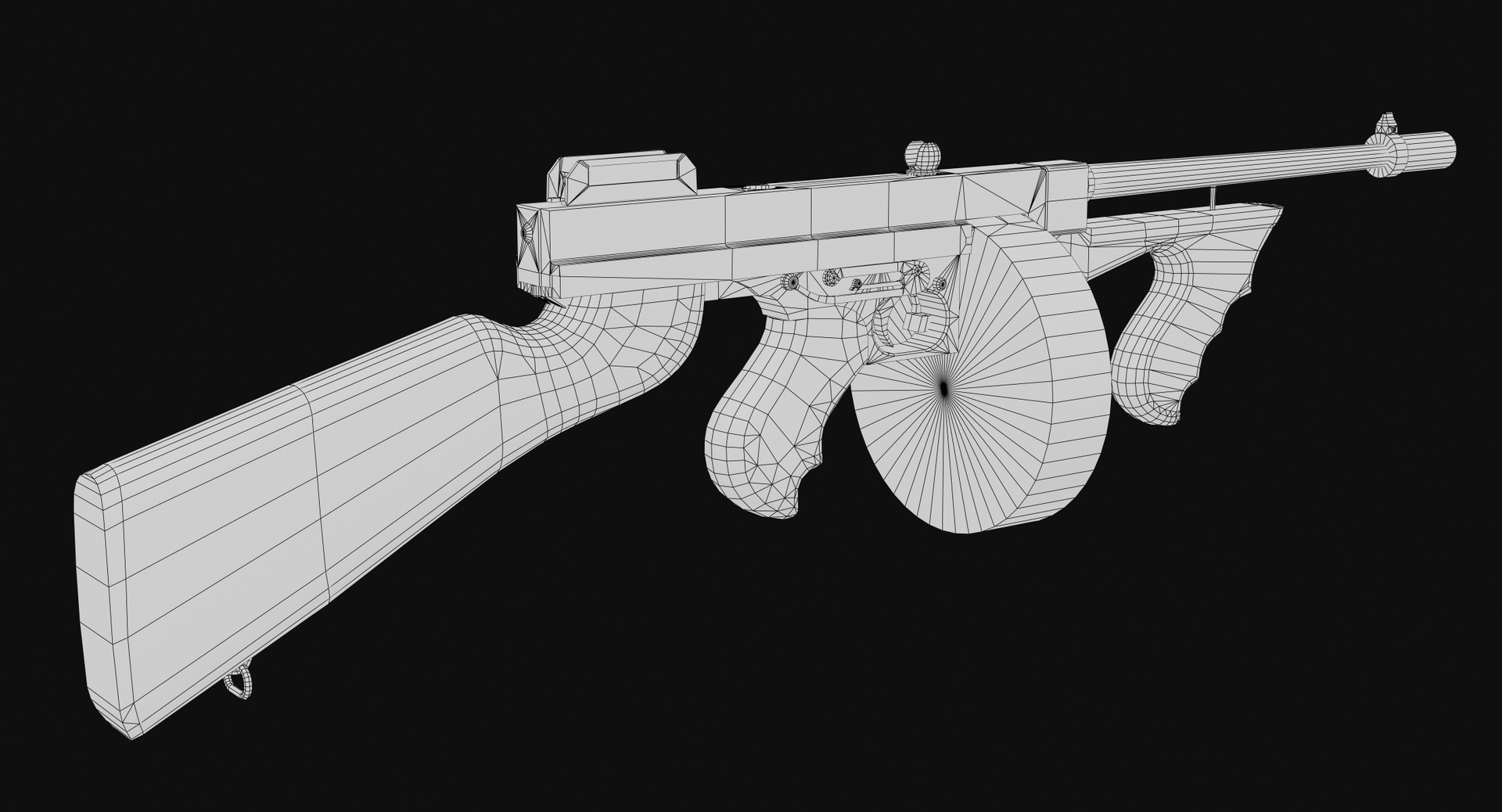 3d model tommy gun