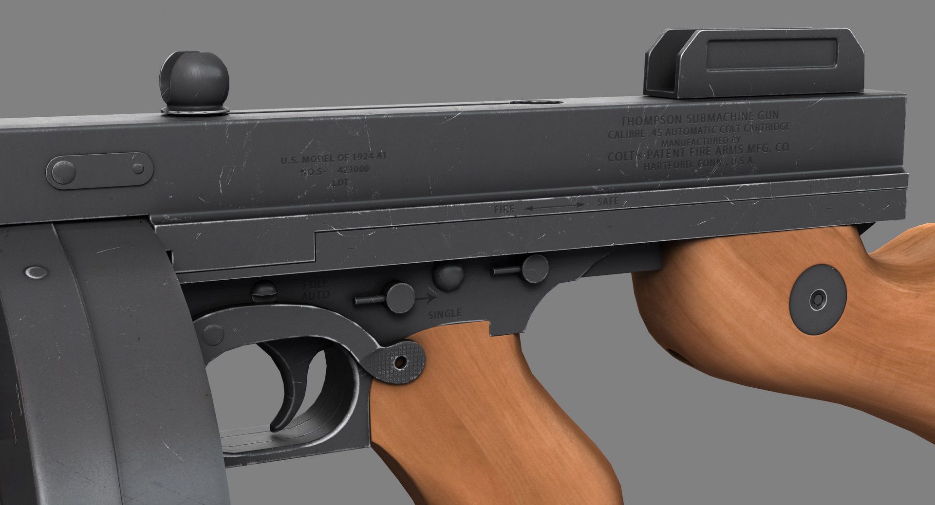 3d Model Tommy Gun