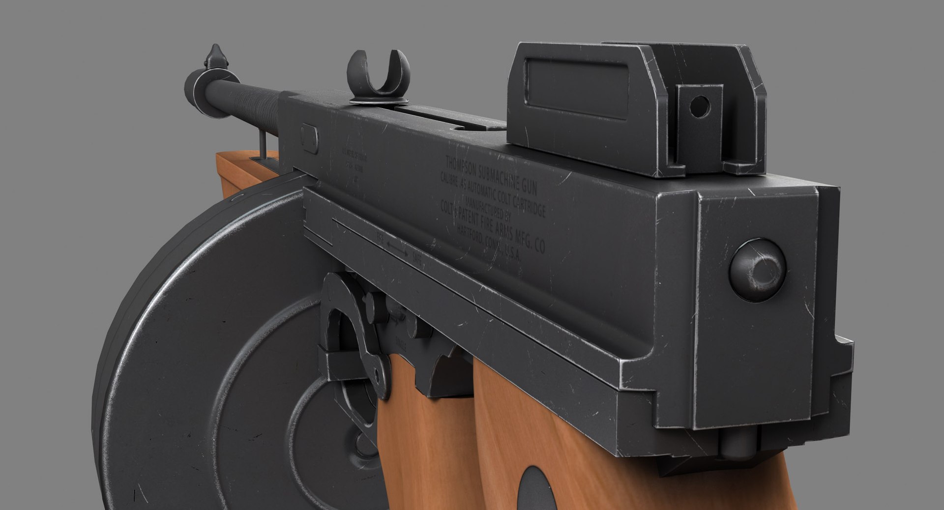 3d Model Tommy Gun