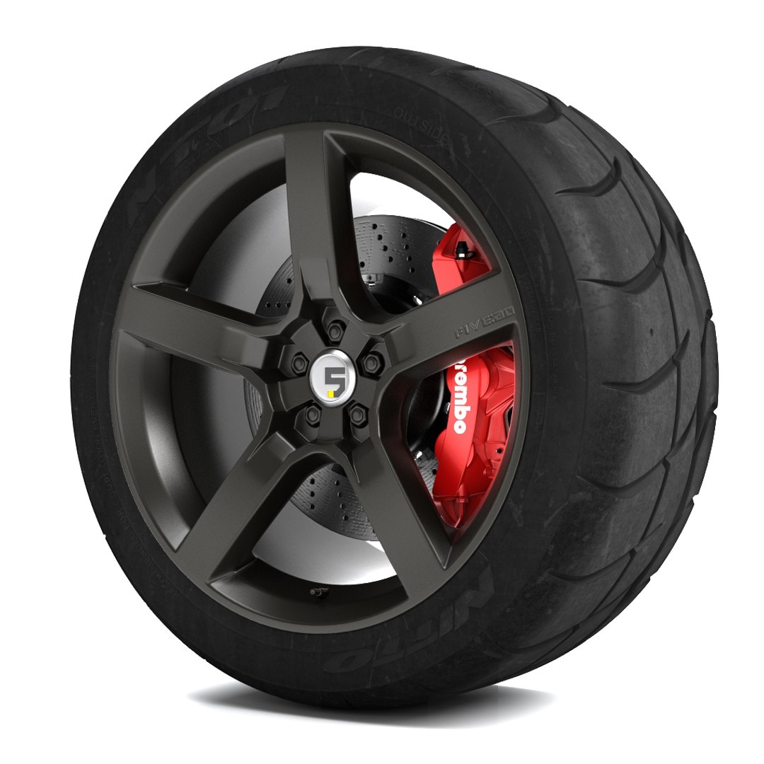 3d model axis r5f wheel