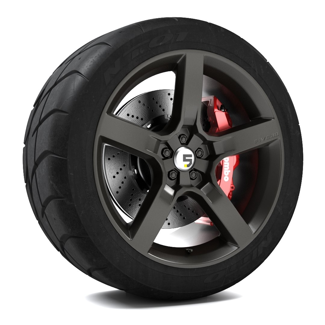 3d model axis r5f wheel