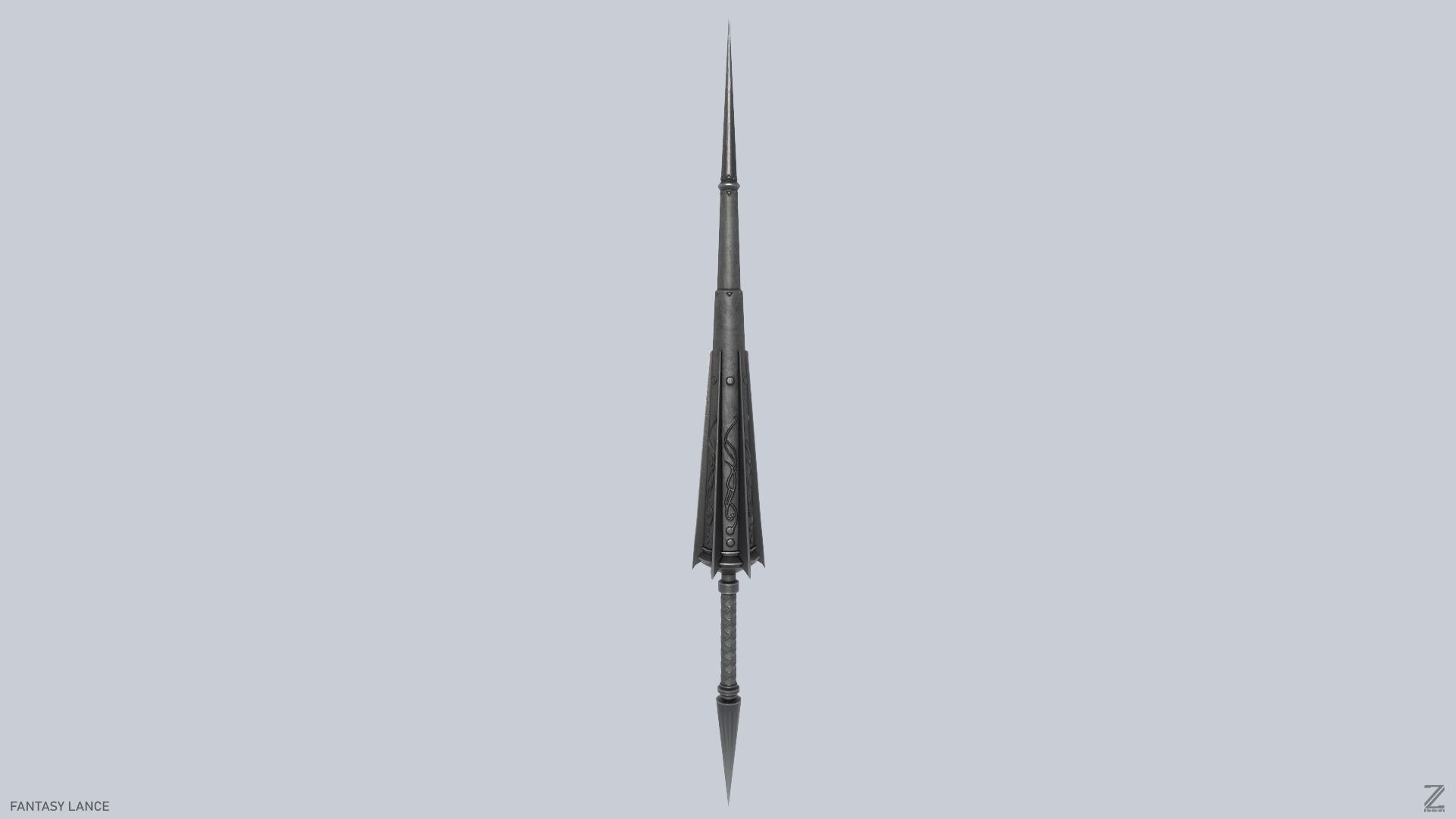 Fantasy Lance 3D Model - TurboSquid 2387054