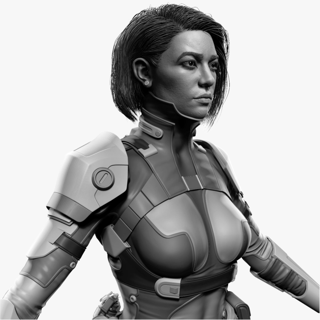 Futuristic Female Rogue Soldier Zbrush 3D model - TurboSquid 2055285