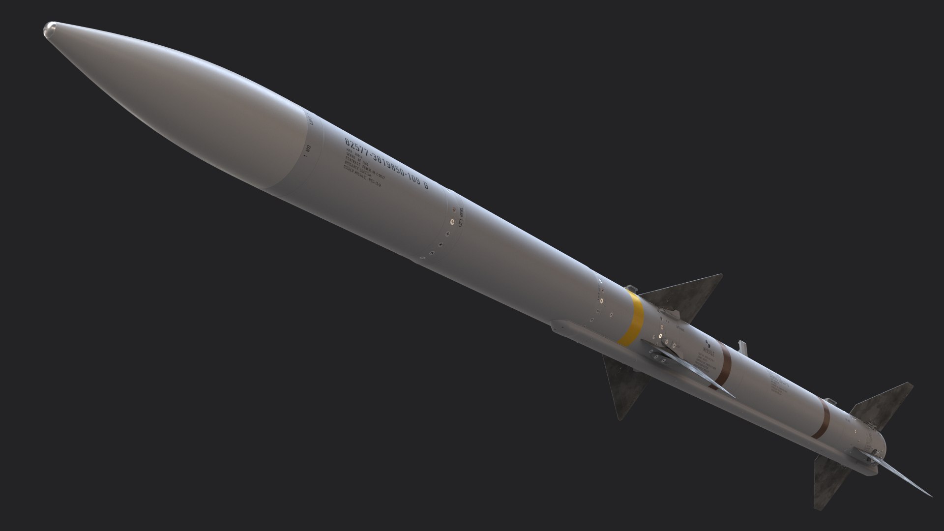 3D aim-120a b amraam model - TurboSquid 1414924