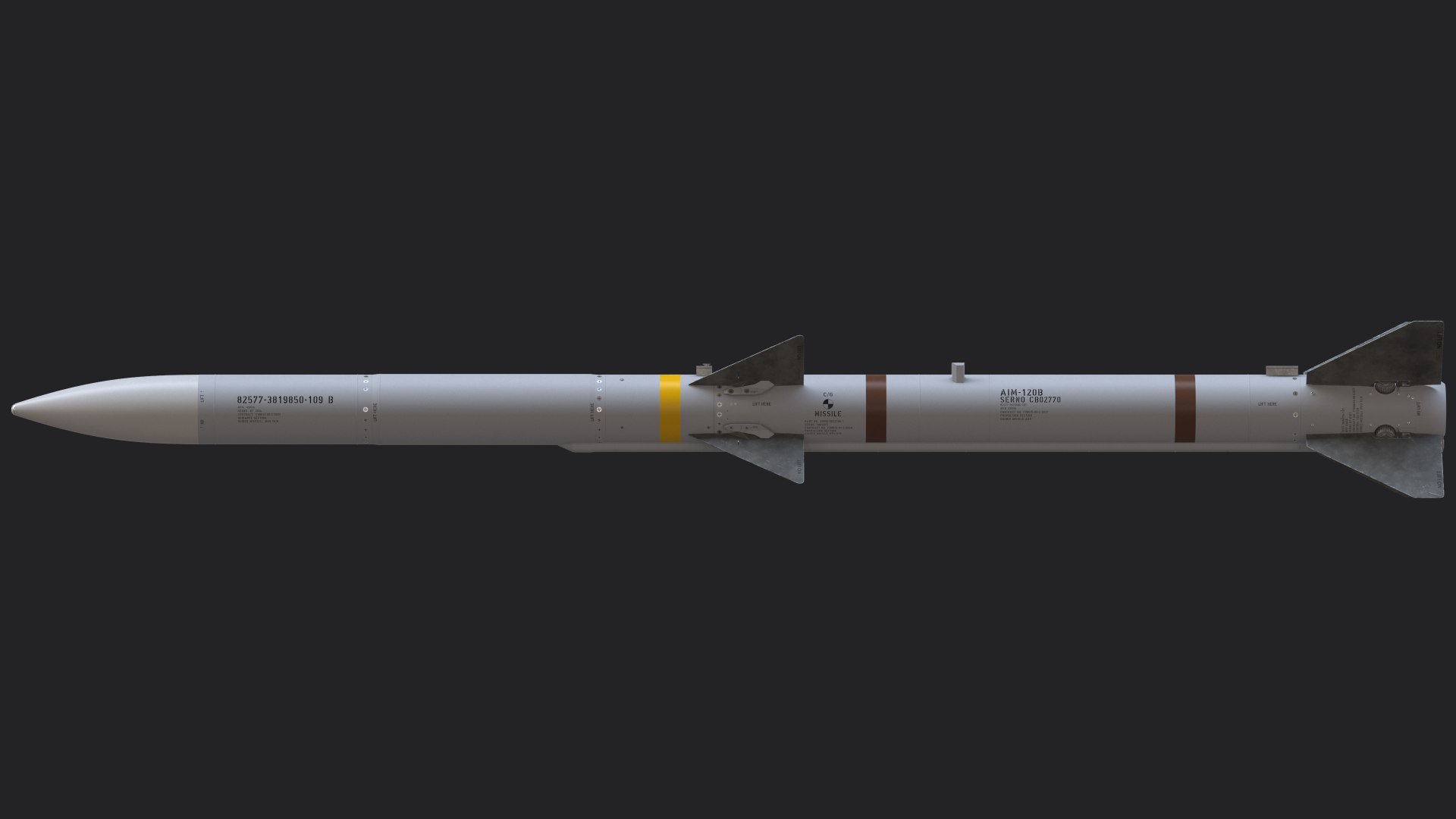 3D aim-120a b amraam model - TurboSquid 1414924