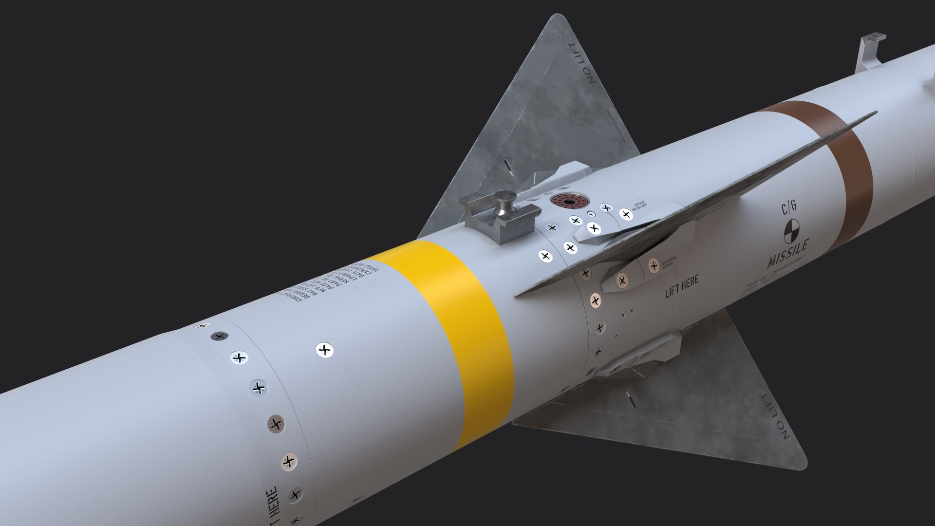 3D aim-120a b amraam model - TurboSquid 1414924