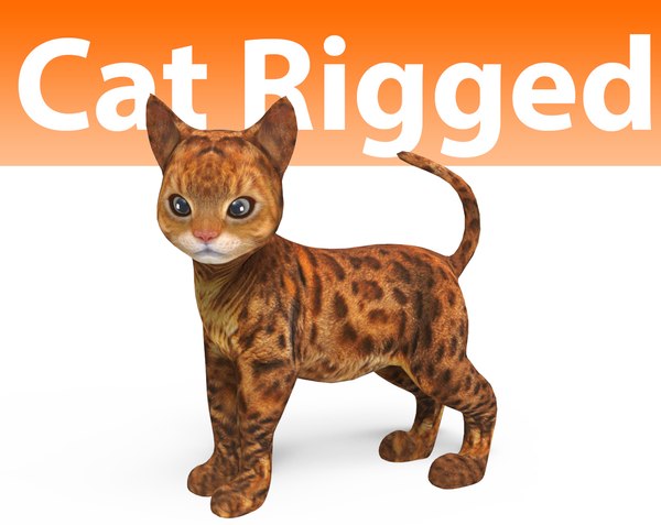 3ds cat rigged