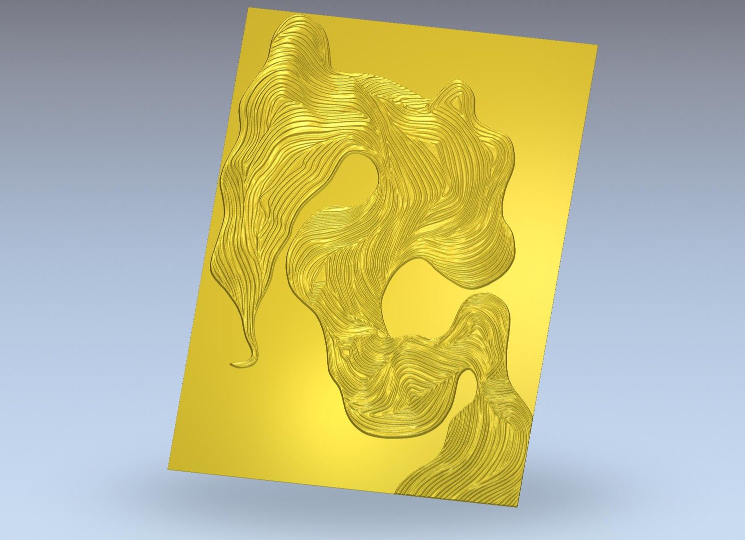 3D Modern Wavy Relief Panel Wall Decor Set STL Mural CNC 379 Model ...