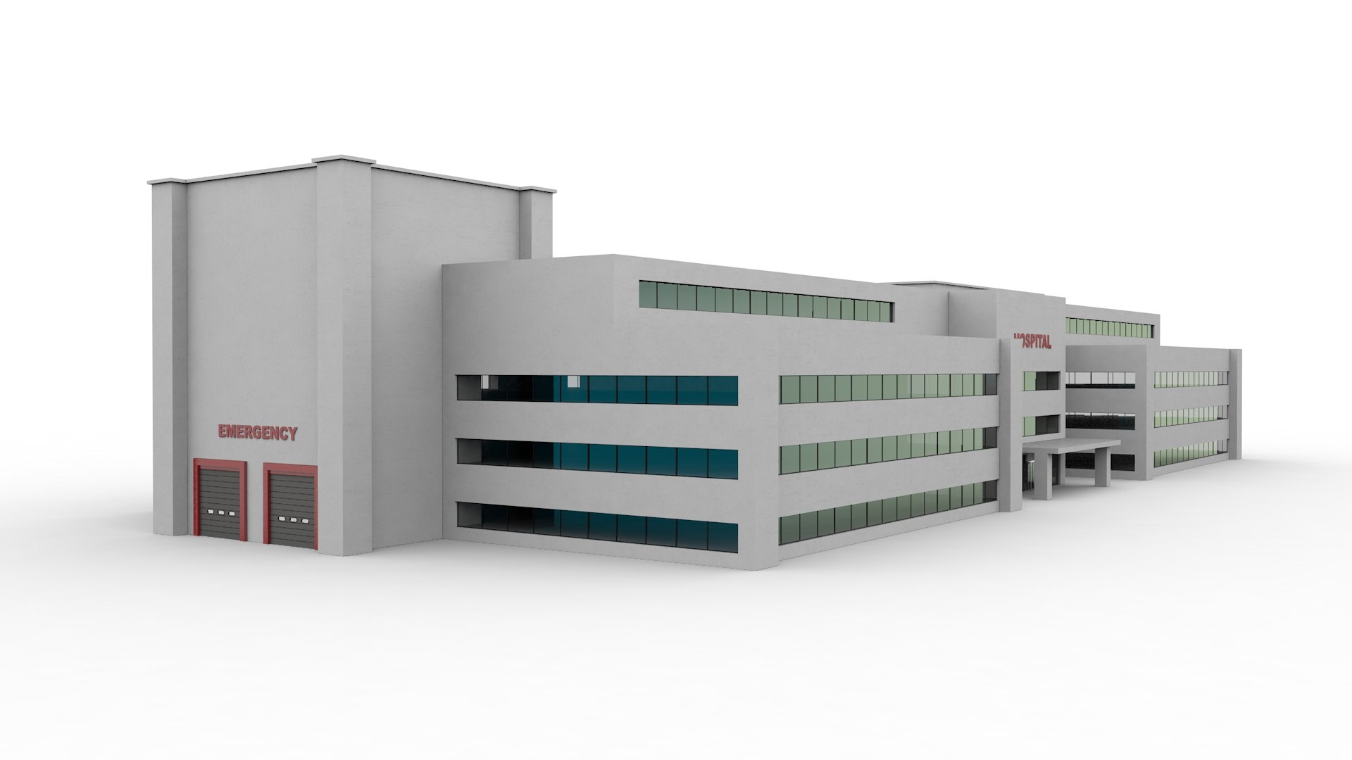 3D Model Modern Hospital - TurboSquid 1952144