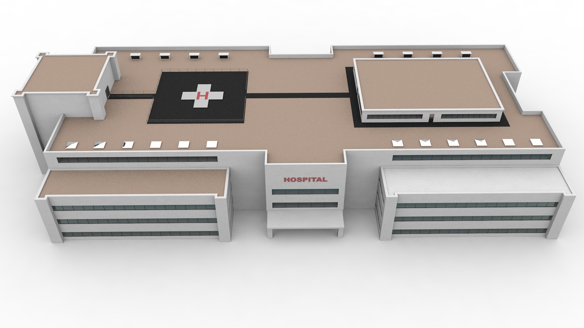 3D Model Modern Hospital - TurboSquid 1952144