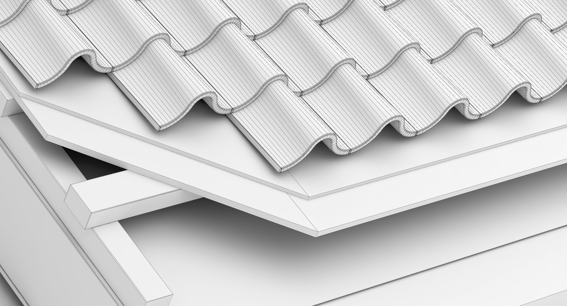 3D Cut Section Roof - TurboSquid 1396938