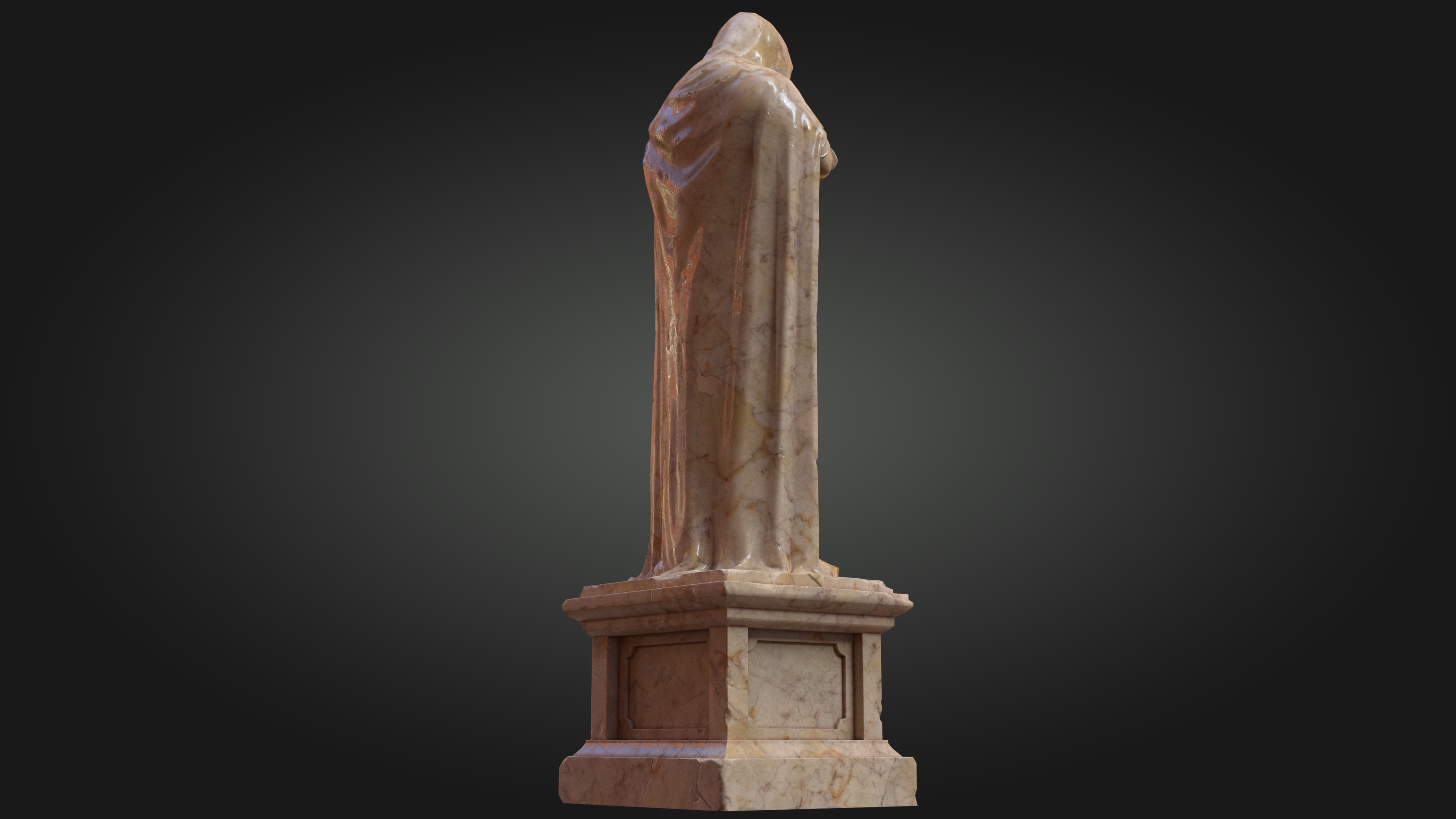 3D ancient plaster statue knight - TurboSquid 1711040