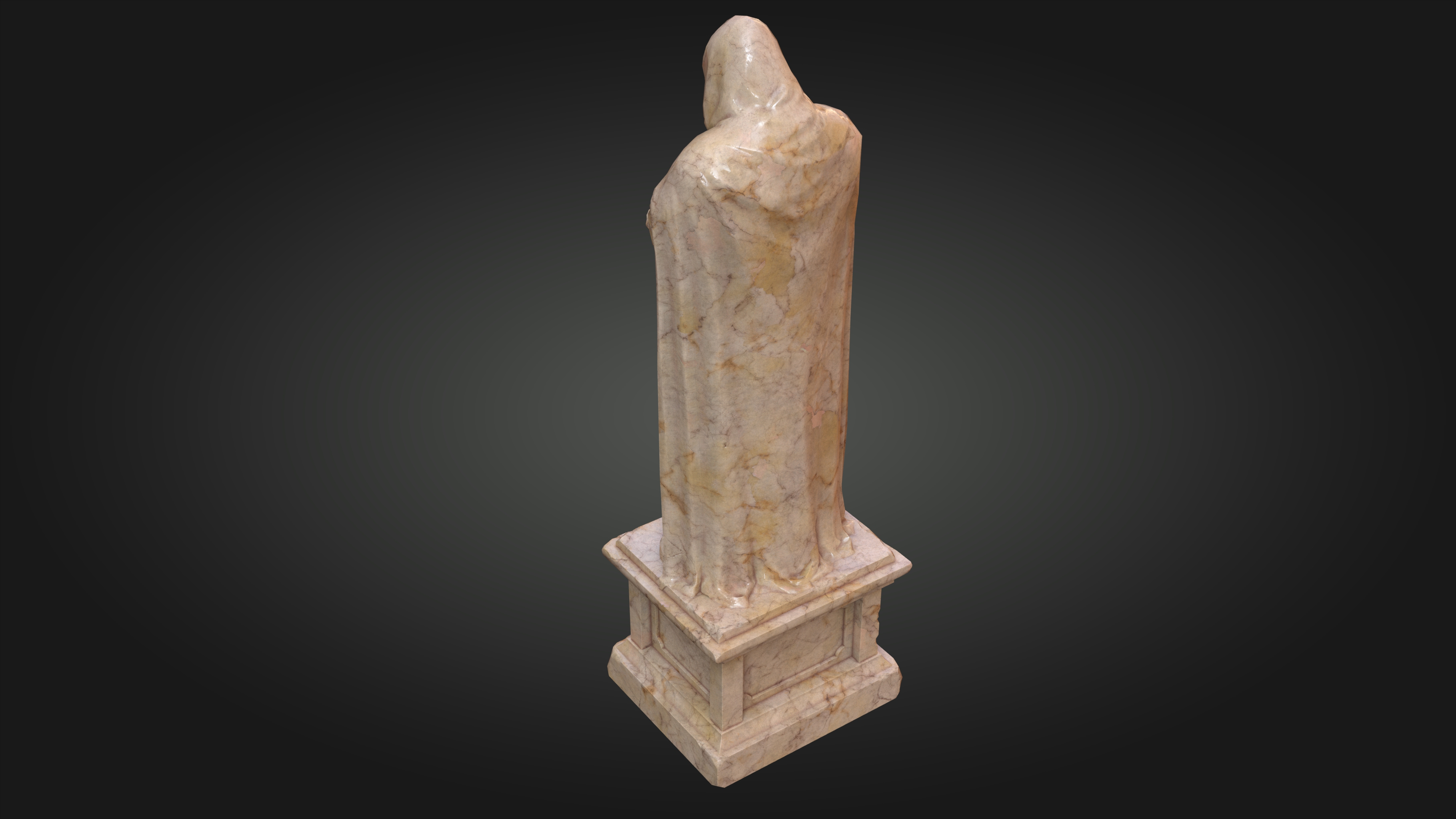 3D ancient plaster statue knight - TurboSquid 1711040