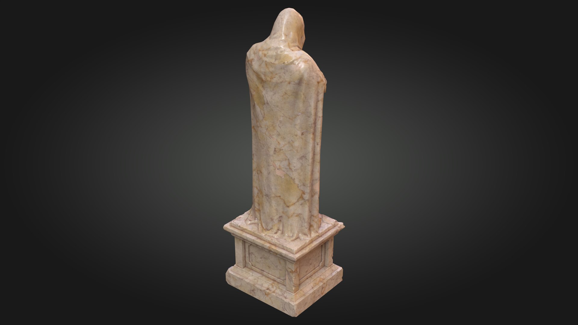 3D Ancient Plaster Statue Knight - TurboSquid 1711040
