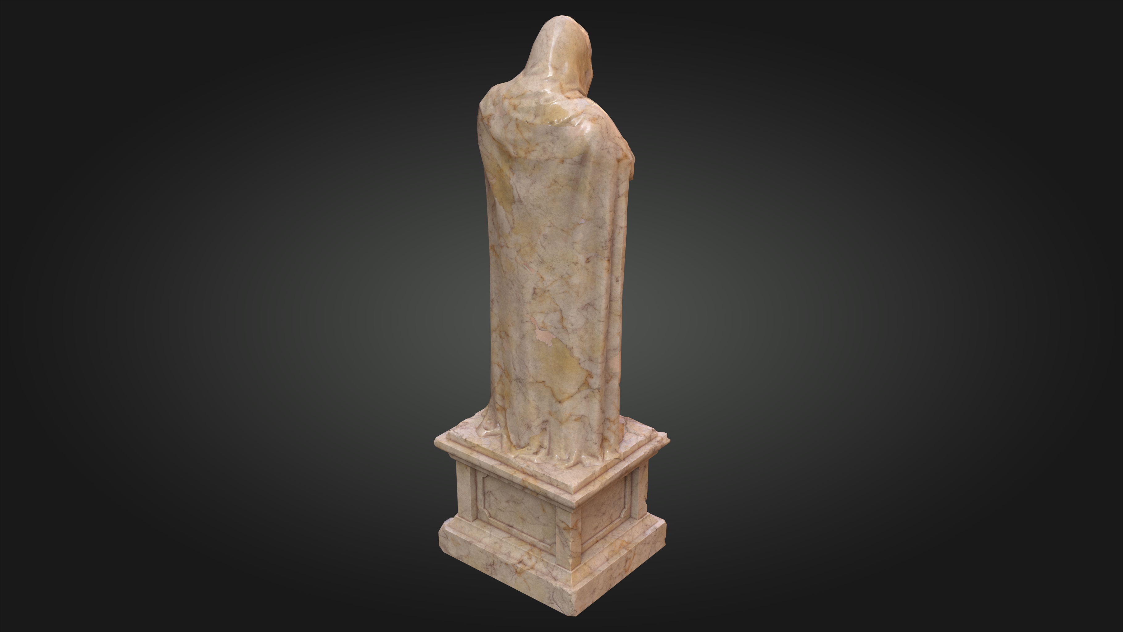 3D ancient plaster statue knight - TurboSquid 1711040