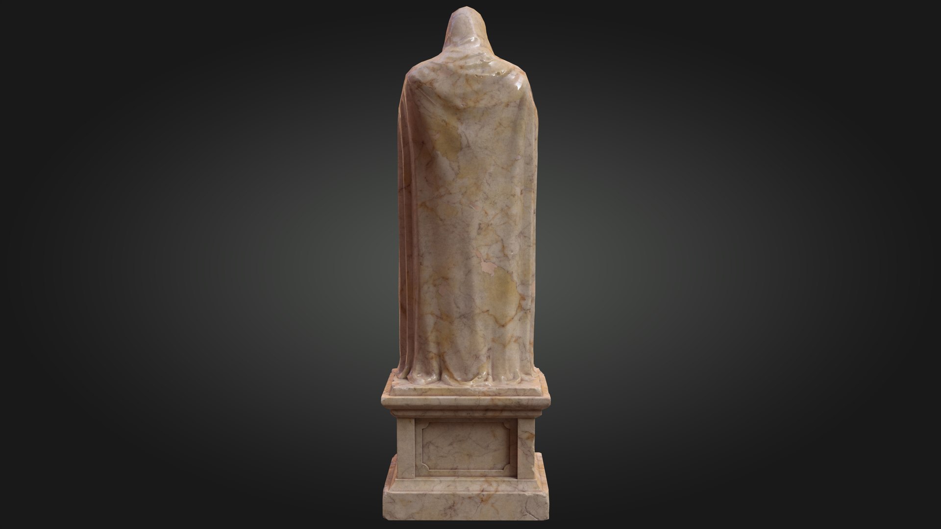 3D Ancient Plaster Statue Knight - TurboSquid 1711040