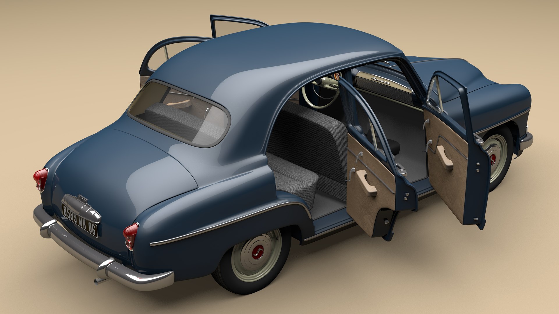 3D Aronde 1954 Simca - TurboSquid 1418112