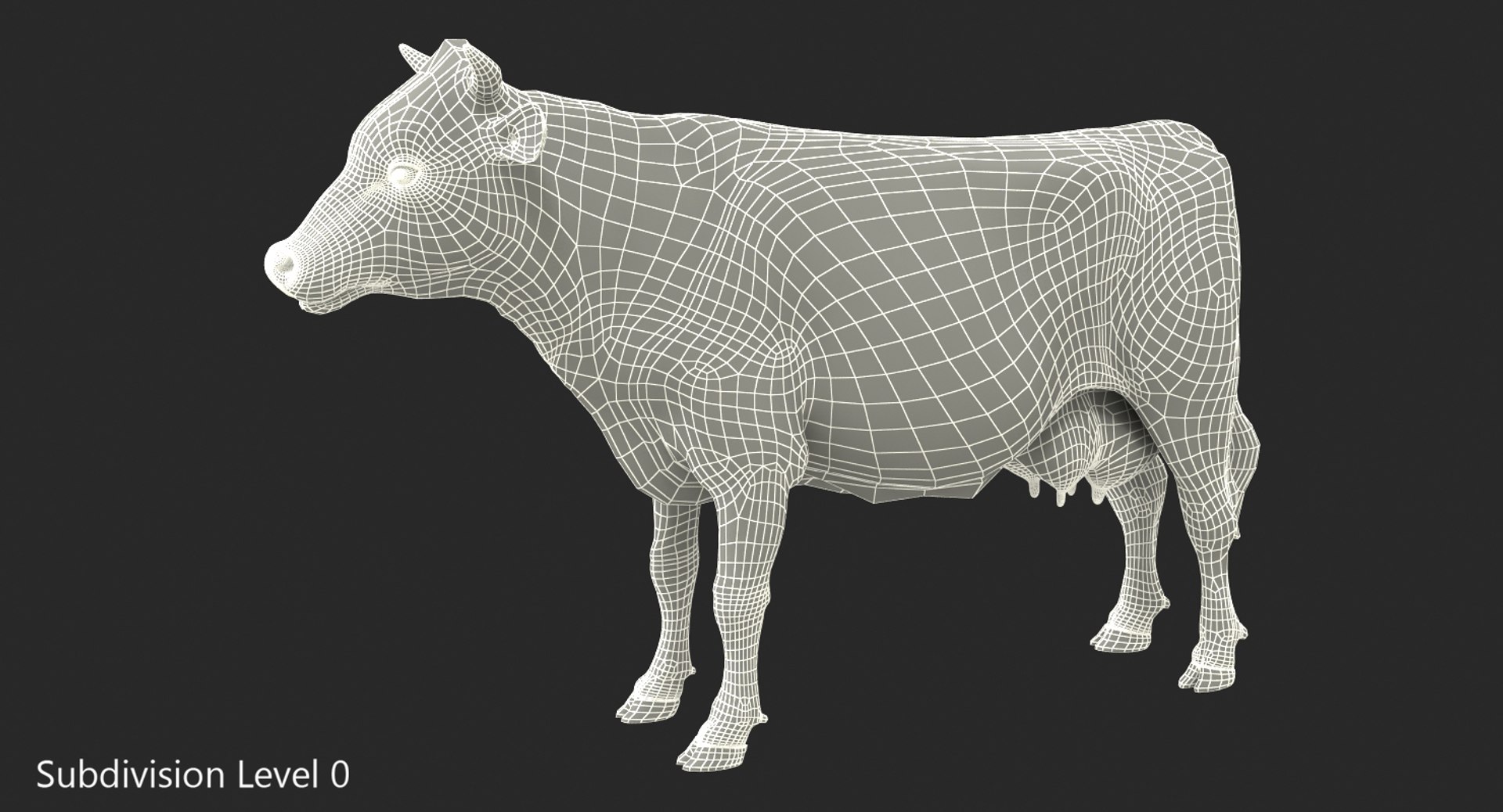 3D Model Cow Realistic - TurboSquid 1247251