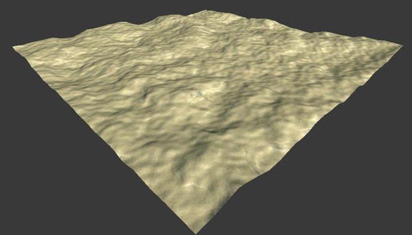 3d model desert plain