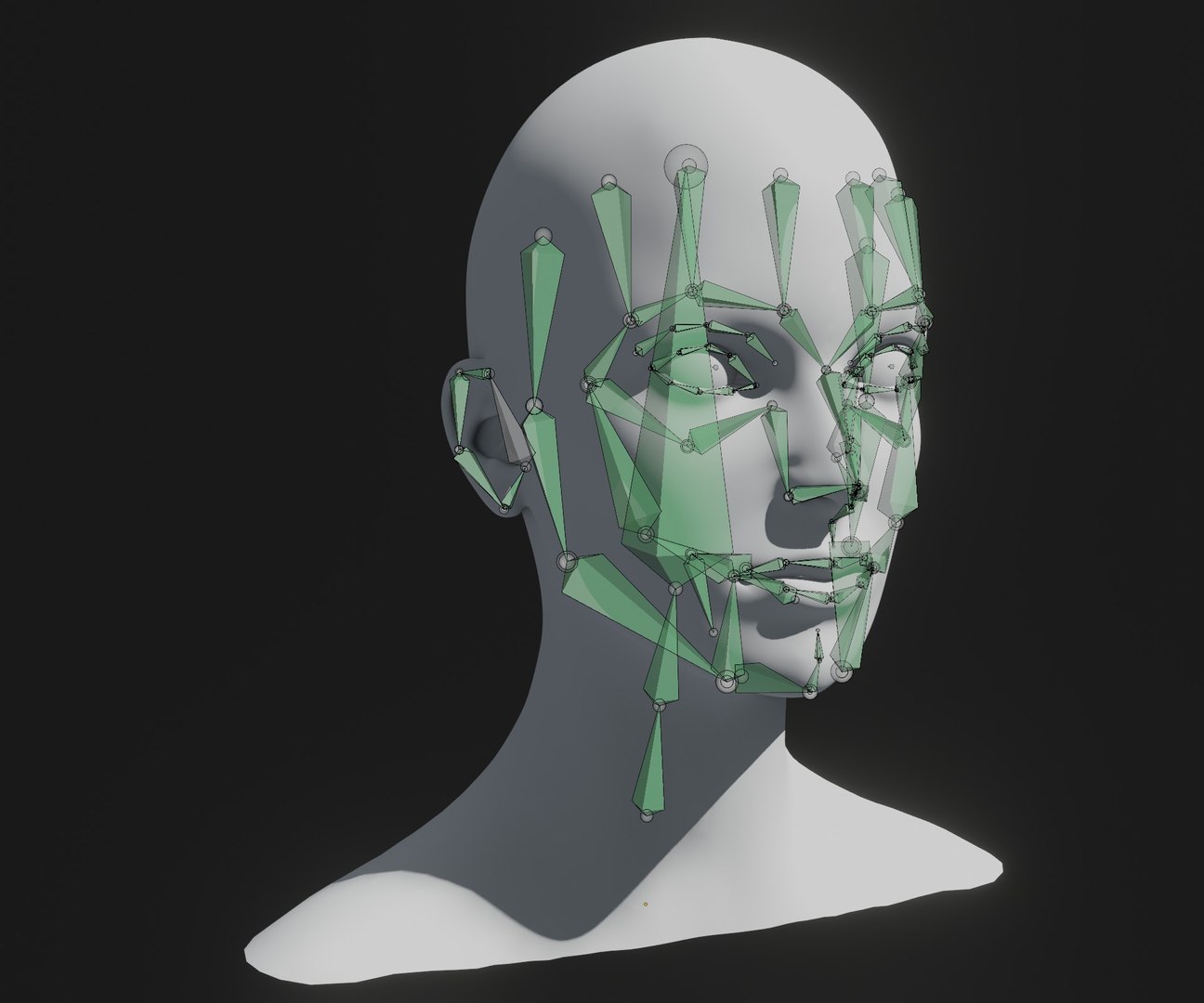 Female Head Base Mesh 3D Model Animated With Facial Expressions 3D ...