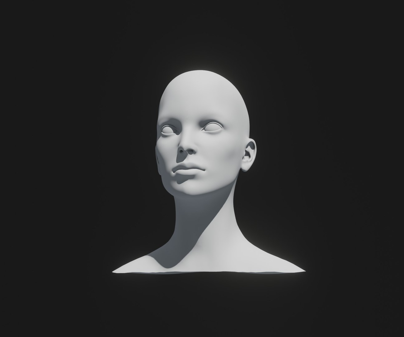 Female Head Base Mesh 3D Model Animated With Facial Expressions 3D ...