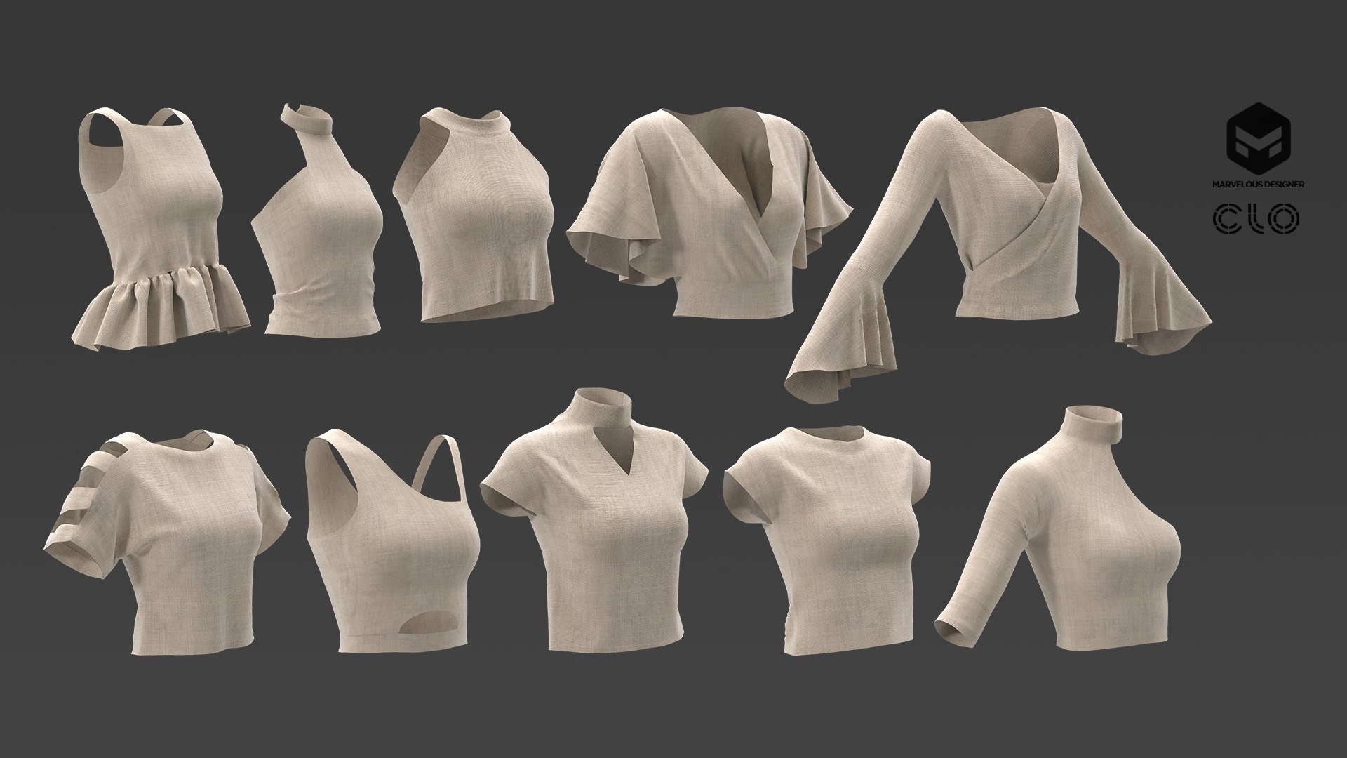 10 Crop Top 3D - TurboSquid 2069955