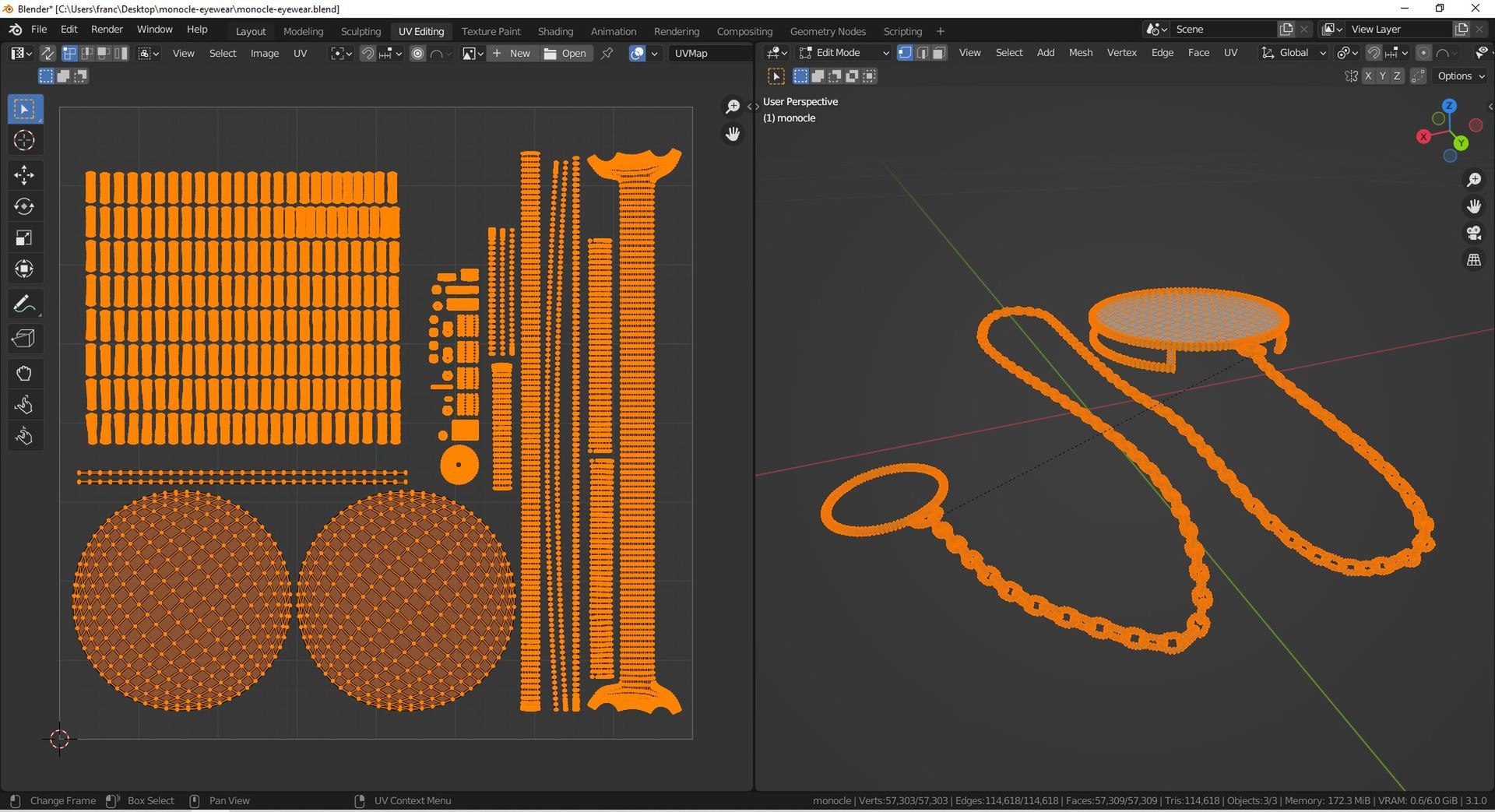 Monocle Eyewear 3D Model - TurboSquid 1884698