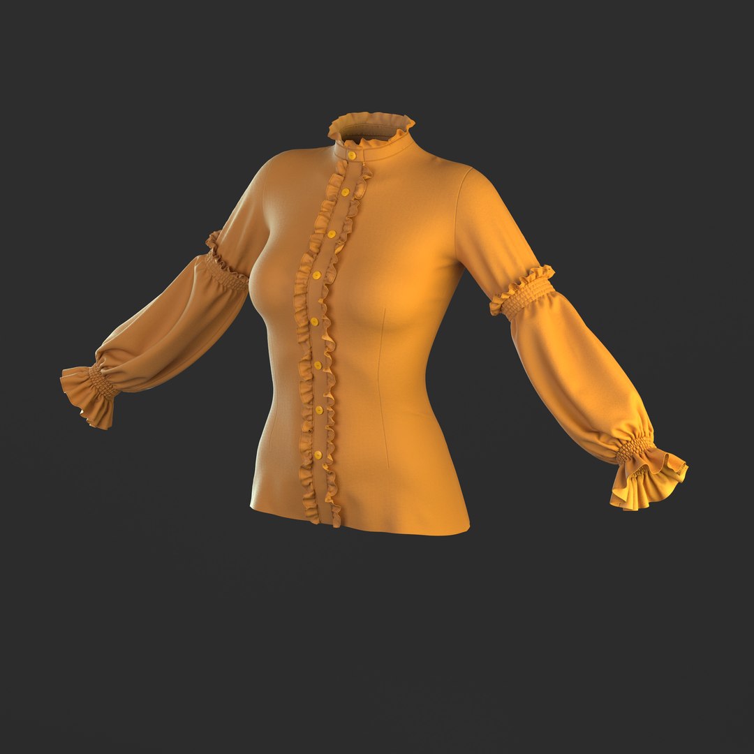 Free 3D Free Blouse Female - TurboSquid 2321785