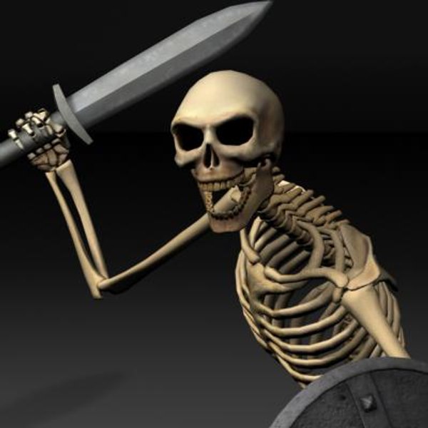 3d skeleton warrior