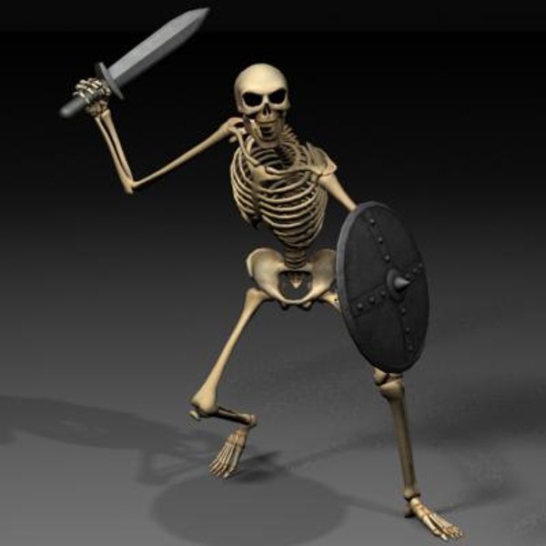 3d skeleton warrior